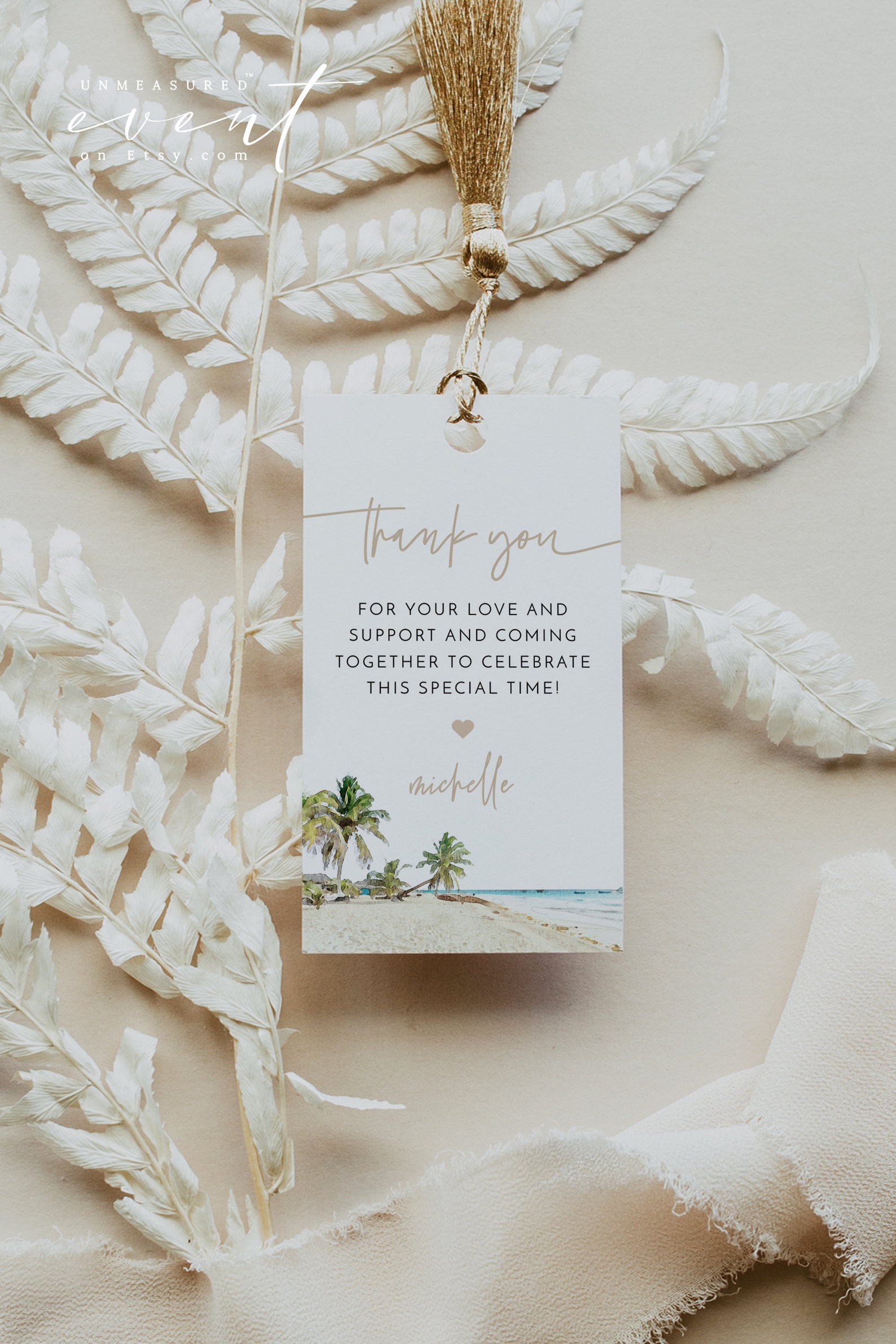CANCUN Beach Favor Tag Template Tropical Favor Tag Printable | Etsy