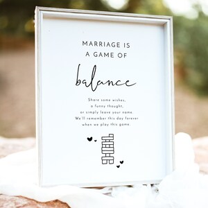 ADELLA Minimalist Wood Toy Stacking Game Guest Book Sign, Modern Guest ...