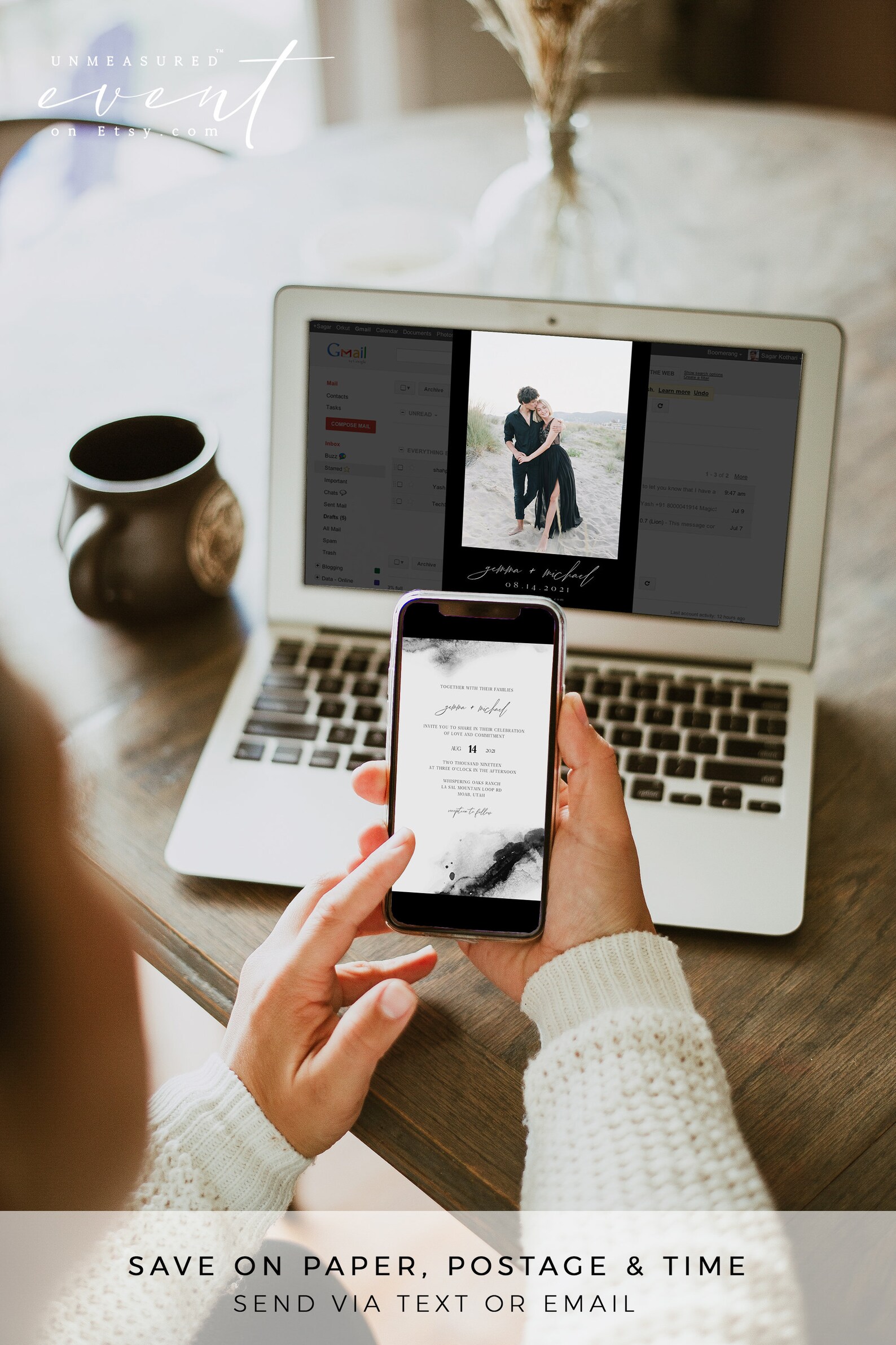 DARIA Wedding Invitation Template Suite Photo Wedding - Etsy