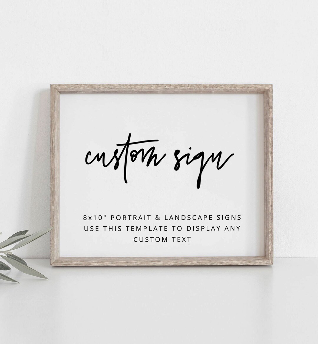 MARLO Modern Wedding Sign Template, Minimalist 8x10 Wedding Sign ...