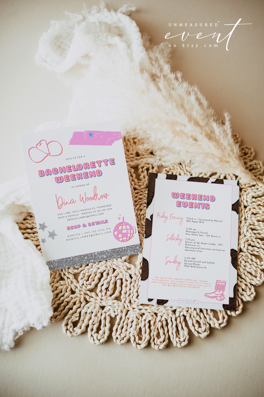 DINA Space Cowgirl Invitation Template, Space Cowgirl Bachelorette ...