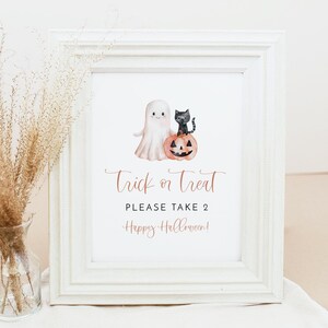 JOLIE Trick or Treat Sign Template, Printable Trick or Treaters Sign ...