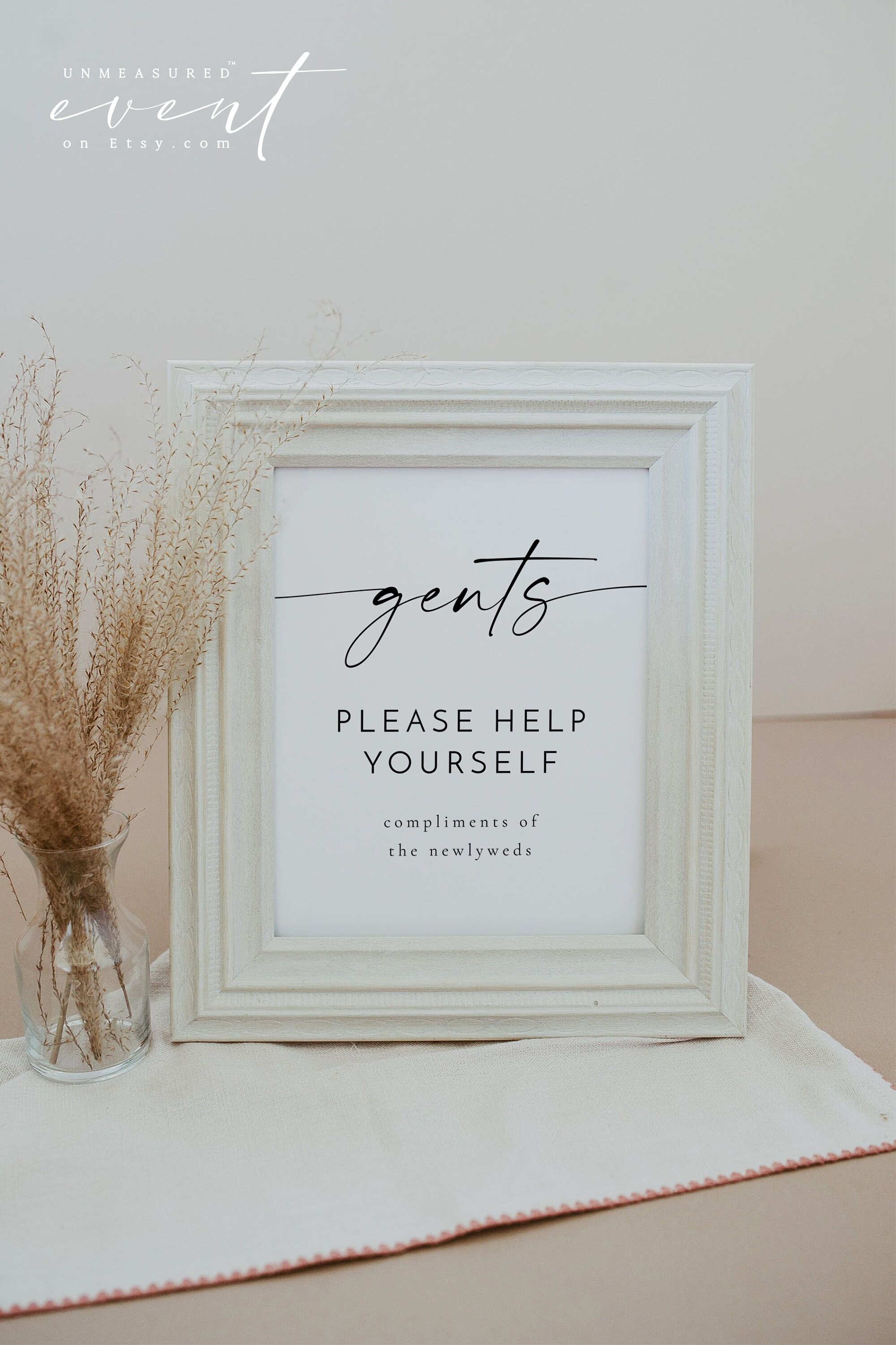 BLAIR Modern Gentlemen Room Sign Template Minimalist Wedding - Etsy