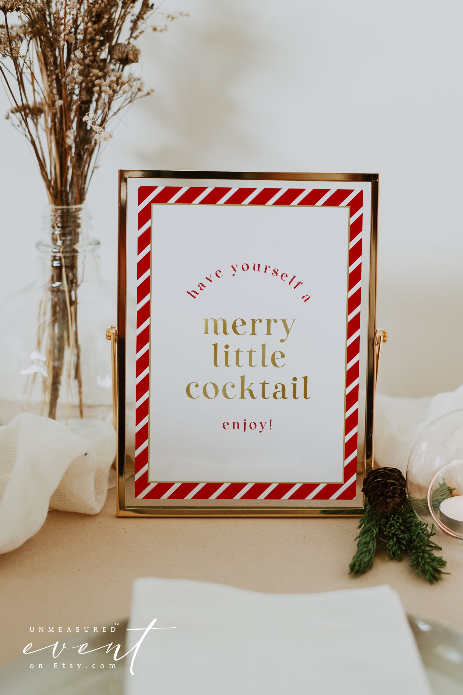 MERI Printable Merry Little Cocktail Sign Template Christmas - Etsy