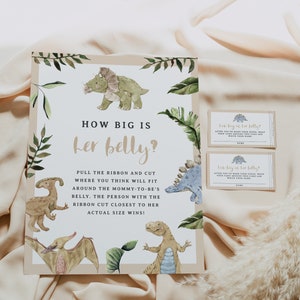 SPIKE Dinosaur Baby Shower Game Bundle, T-red Baby Shower Games ...