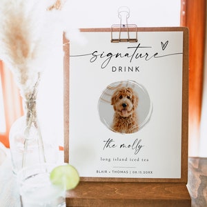 1 Pet Signature Drink Sign Dog Signature Drink Sign Photo - Etsy