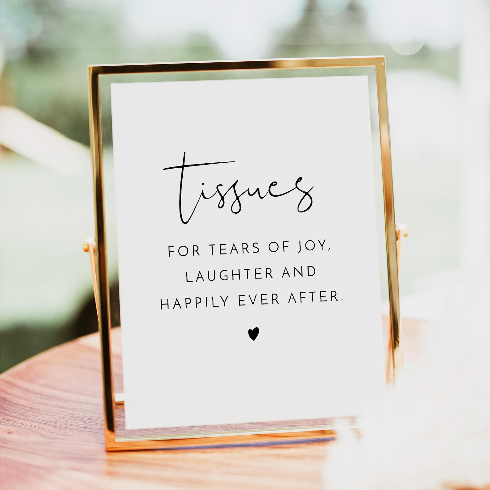 Minimalist Tissues Sign Printable, Modern Wedding Sign, Baby Shower ...