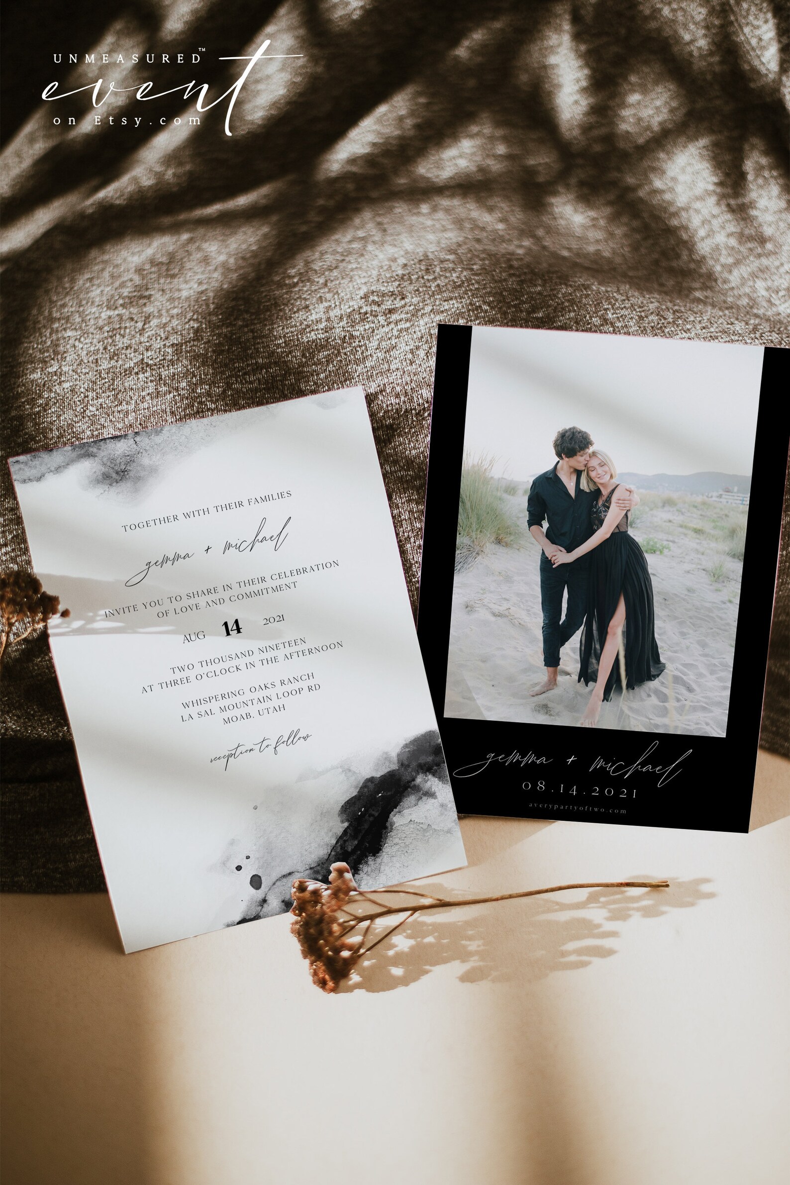 DARIA Wedding Invitation Template Suite Photo Wedding - Etsy