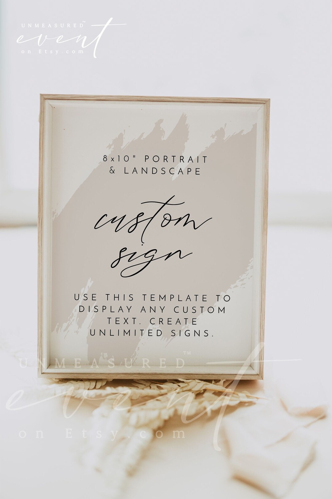 AYSHA Custom 8x10 Sign Template, Earth Tone Creamy Beige Baby Shower ...