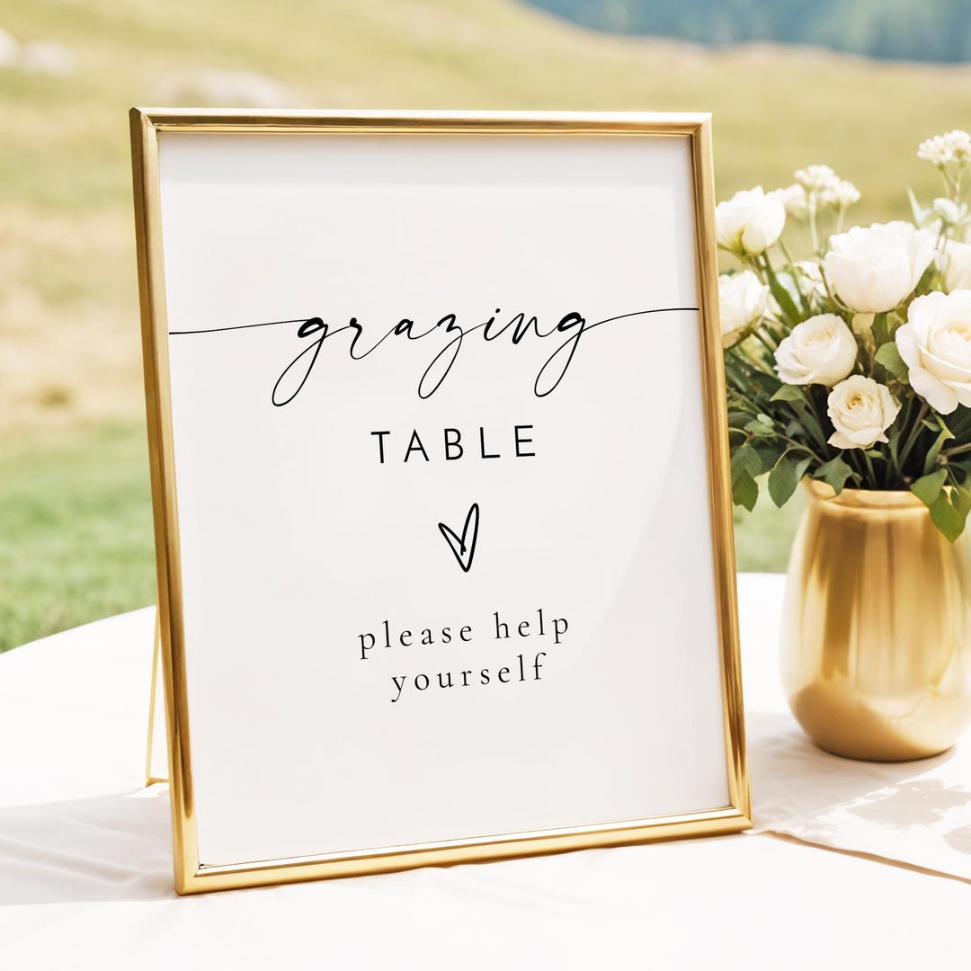 BLAIR PRINTED + SHIPPED Grazing Table Sign, 8x10" Food Table Sign ...