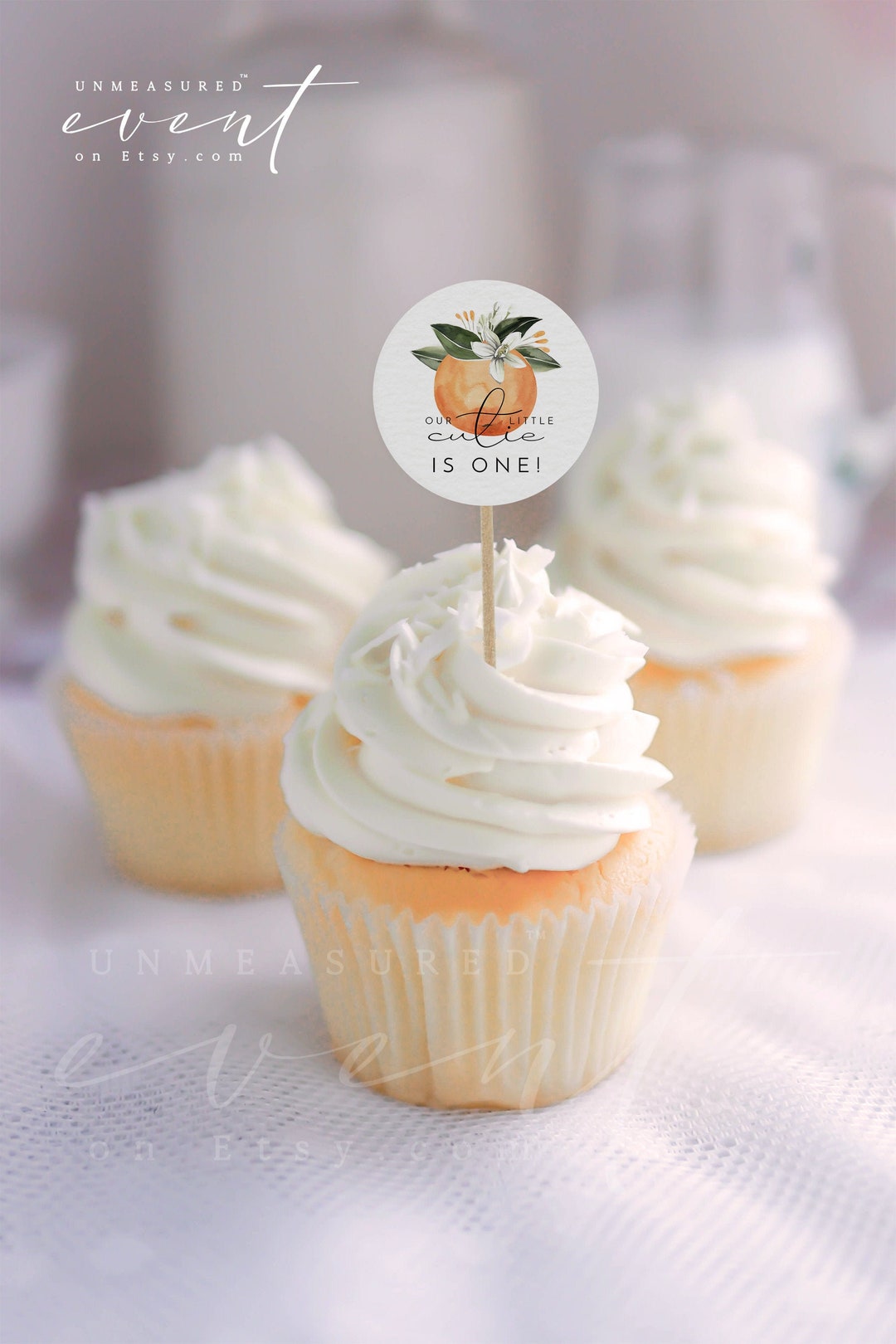 Cupcake Topper Template, Printable Cupcake Flags, Cutie 1st Birthday ...