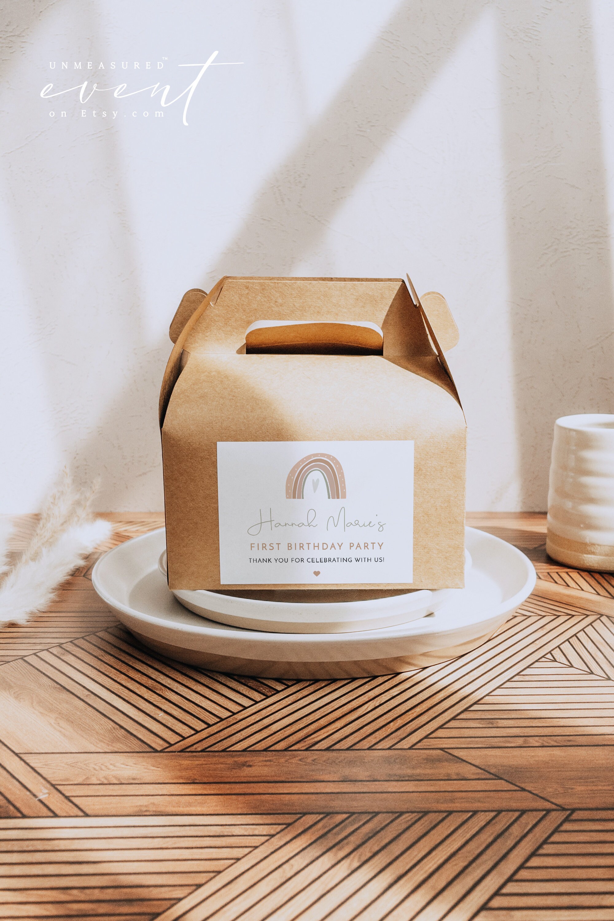 GITA Rainbow Gable Box Sticker Template First Birthday Gable - Etsy