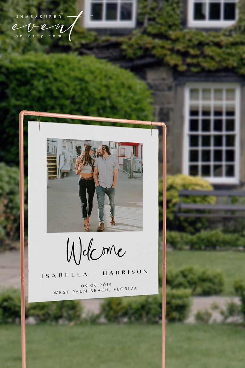 WILLOW Wedding Welcome Sign Template Photo Wedding Welcome - Etsy