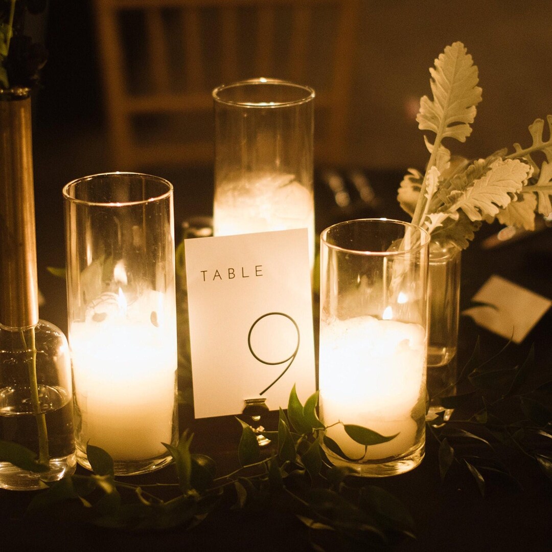 Wedding Table Number, Printable Table Numbers, Modern Minimalist ...