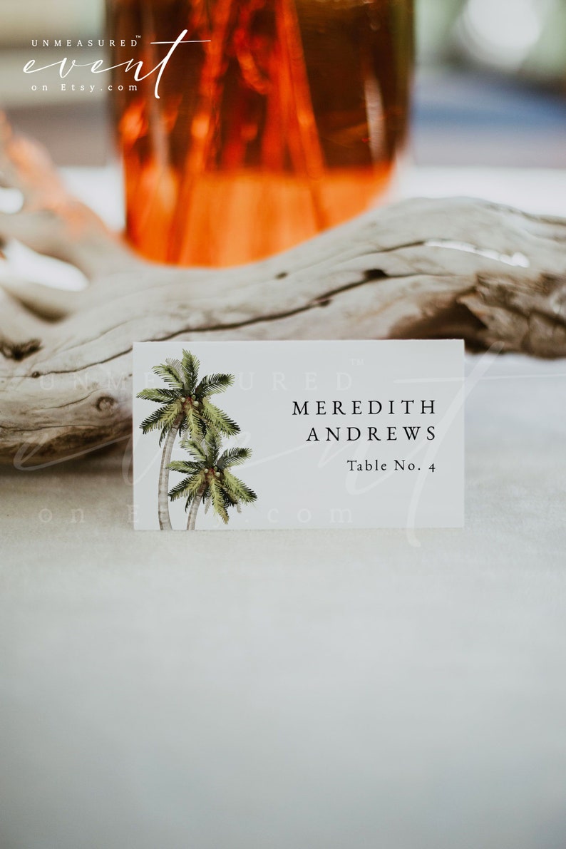 MONA Palm Tree Wedding Bundle, Tropical Wedding Invitation, Beach ...