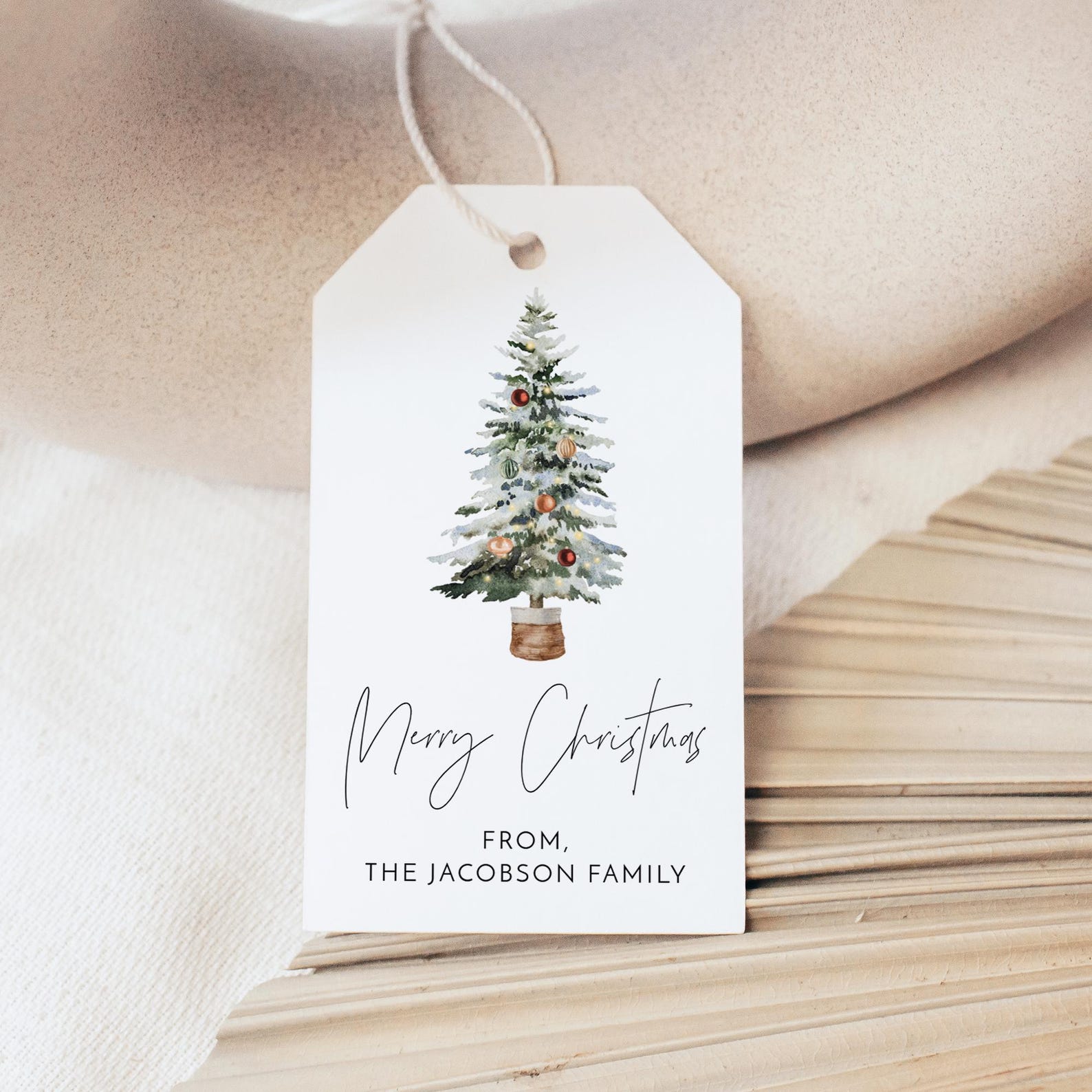 HARLOW PRINTED + SHIPPED Christmas Tags, Christmas Gift Tags, Modern ...