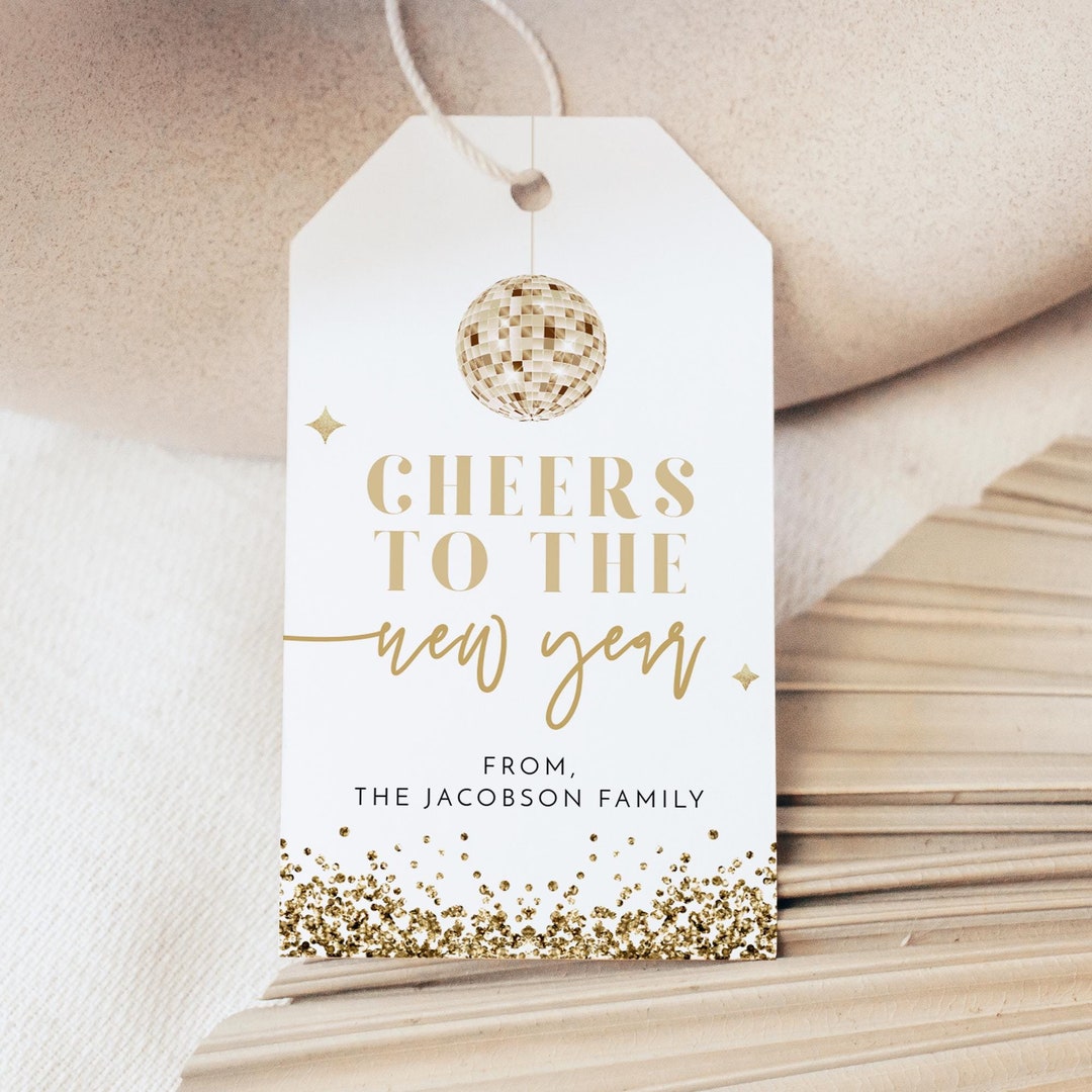 REGINA PRINTED + SHIPPED New Years Gift Tags, Personalized New Years ...