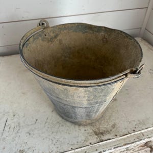 Antique English Zinc Plaster Bucket - Etsy