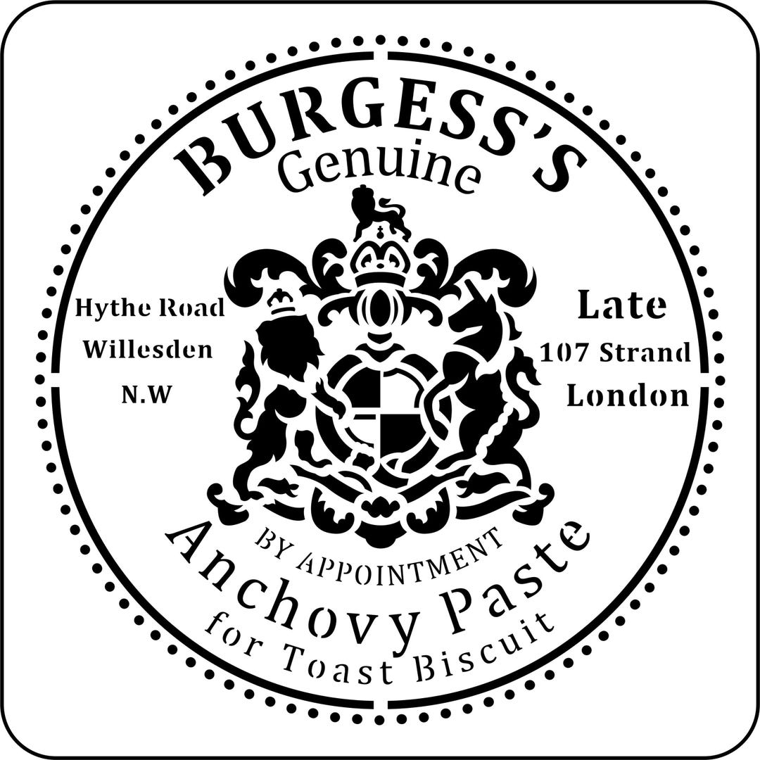 Anchovy Paste Label | JRV Stencils - Etsy