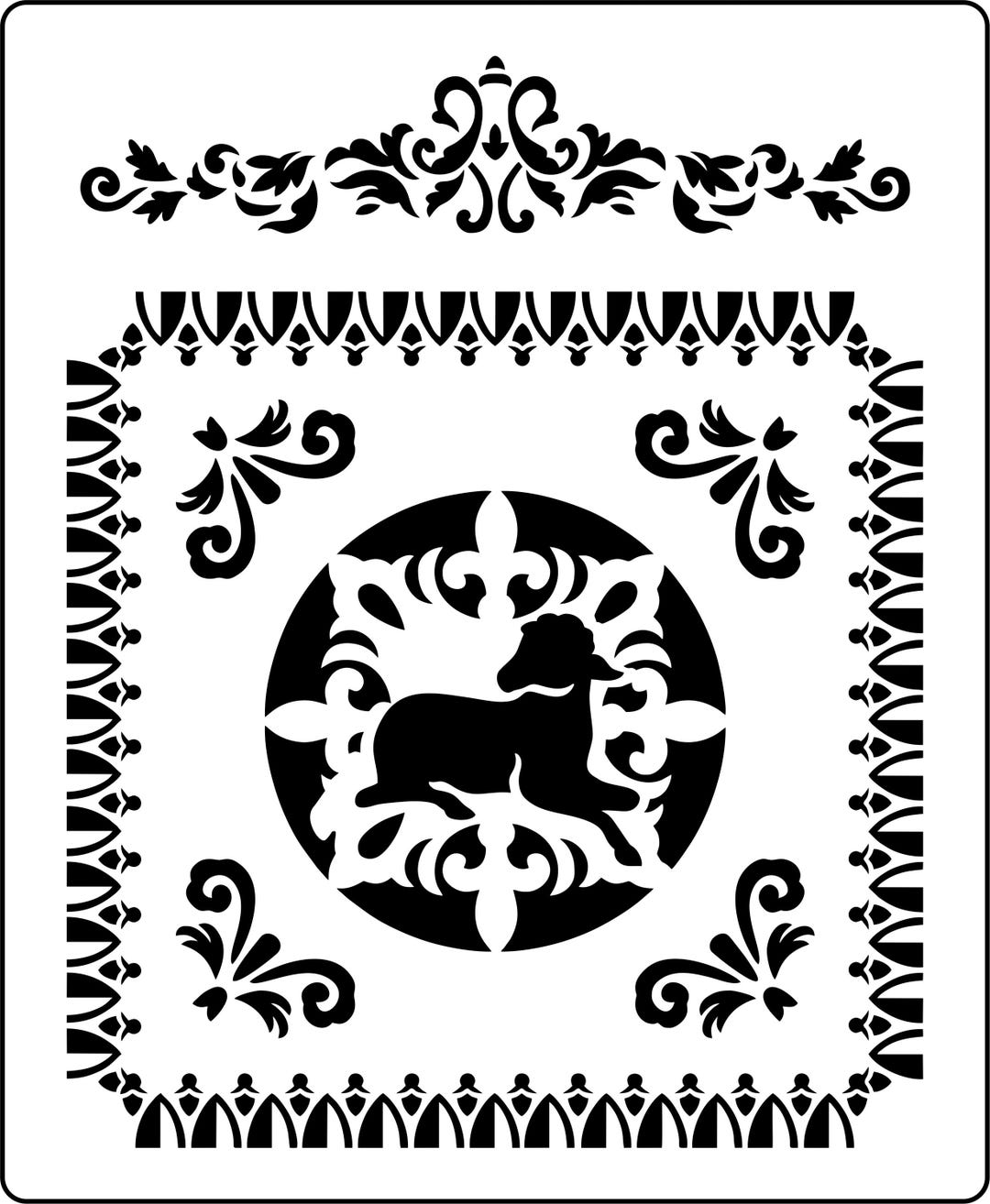 English Lamb Panel | JRV Stencils - Etsy