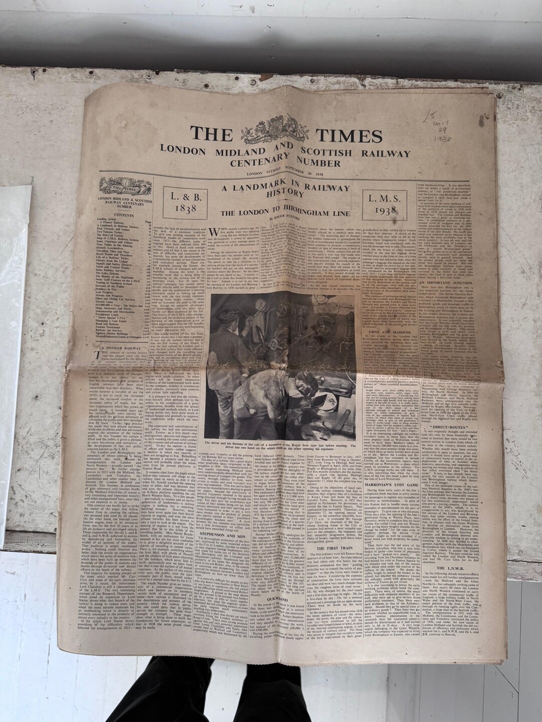 The Times LMS Railway Century Number News Paper Sept. 20, 1938 - Etsy