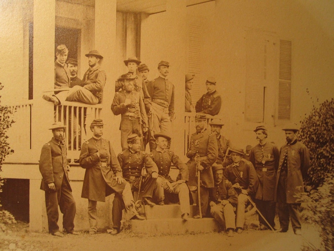 1864 MATHEW BRADY STAMP Sheridan Army Potomac White House Civil War ...