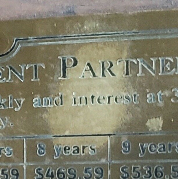 ANTIQUE BRASS BANK sign 1914 ww1 era wall street mill… - Gem