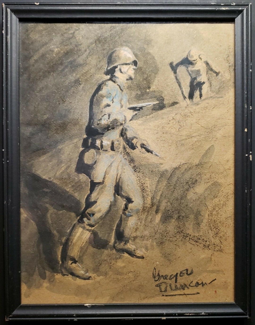 VINTAGE WW2 RARE GREGOR Duncan San Francisco Ca Ny Painting Rifle ...