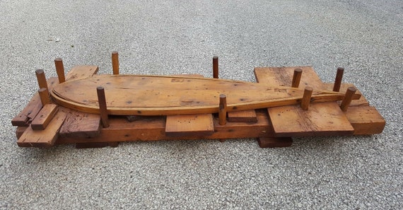 ANTIQUE SNOWSHOE FORM mold american folk abstract art… - Gem