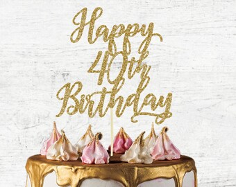 40th cake topper | Etsy