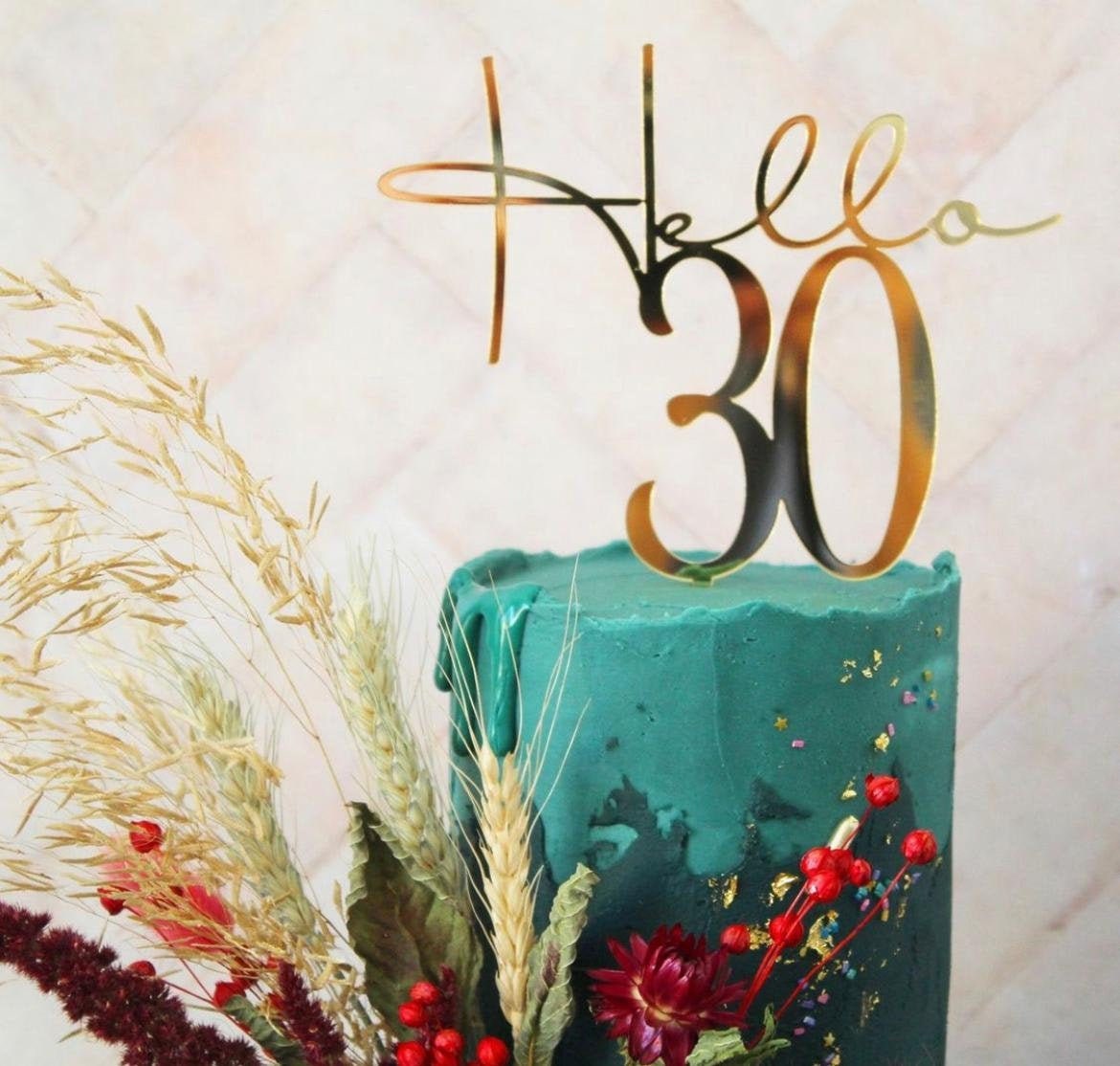 Hello 30 Cake Topper 30th Cake Topper 30th Birthday | Etsy