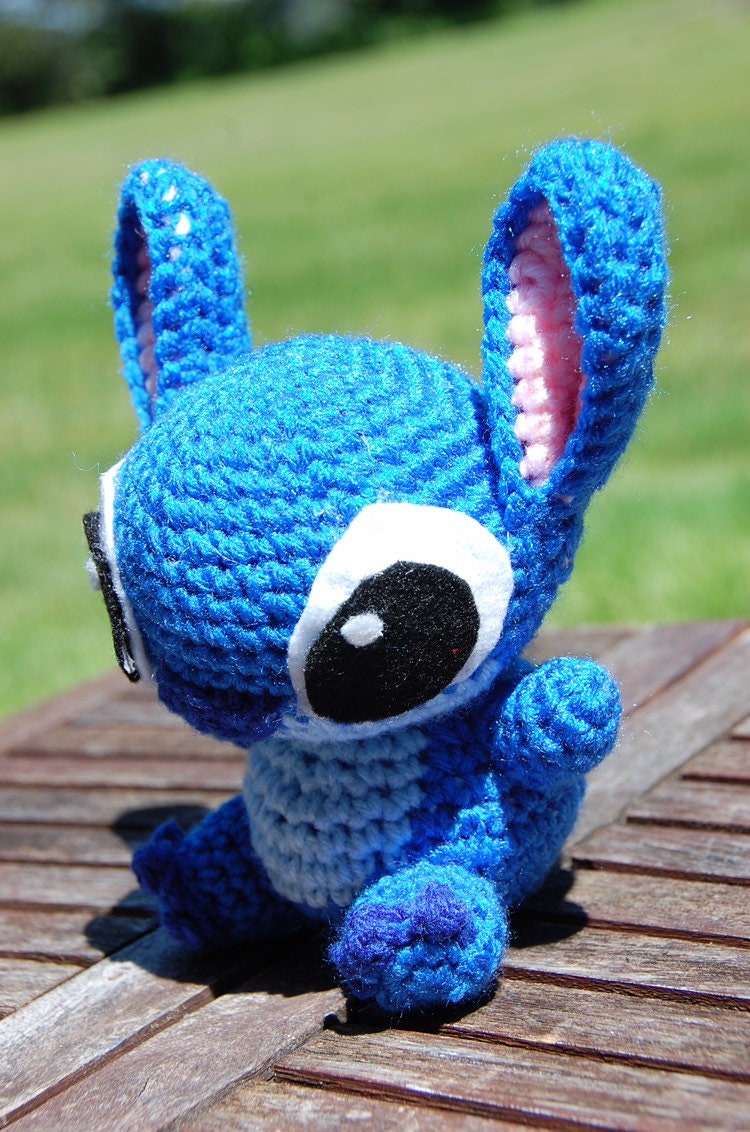 Stitch // Blue Alien // Handmade Crocheted Amigurumi Stuffed | Etsy