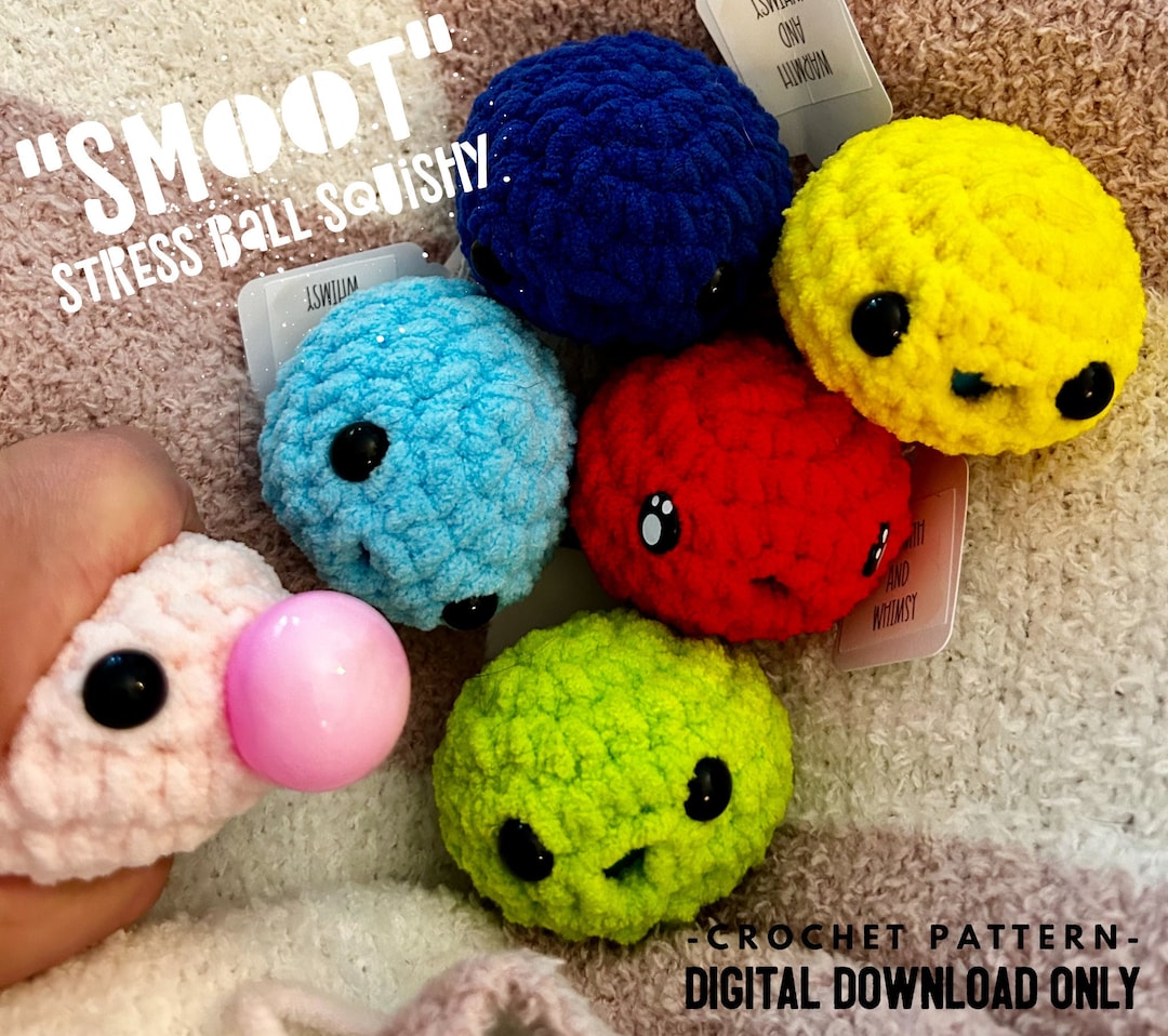 PATTERN ONLY - "smoot" the Stress Ball Squish Ball // Crochet Pattern ...