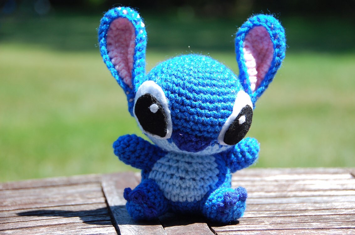 Stitch // Blue Alien // Handmade Crocheted Amigurumi Stuffed - Etsy