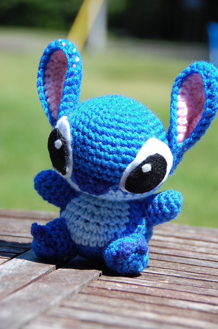 Stitch // Blue Alien // Handmade Crocheted Amigurumi Stuffed | Etsy