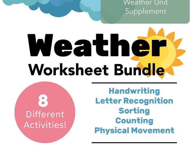 Science Activities, Weather Unit for Kindergarten, First Grade and ...