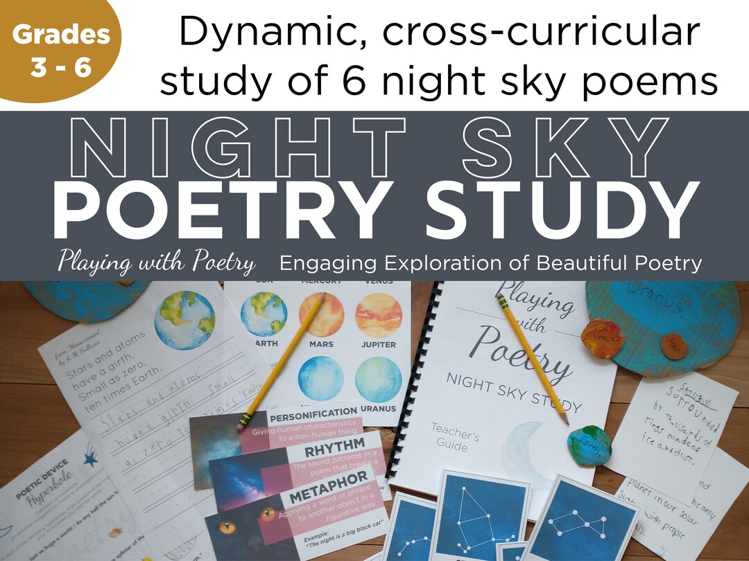 Night Sky - Dynamic Poetry Study for Elementary School - Etsy