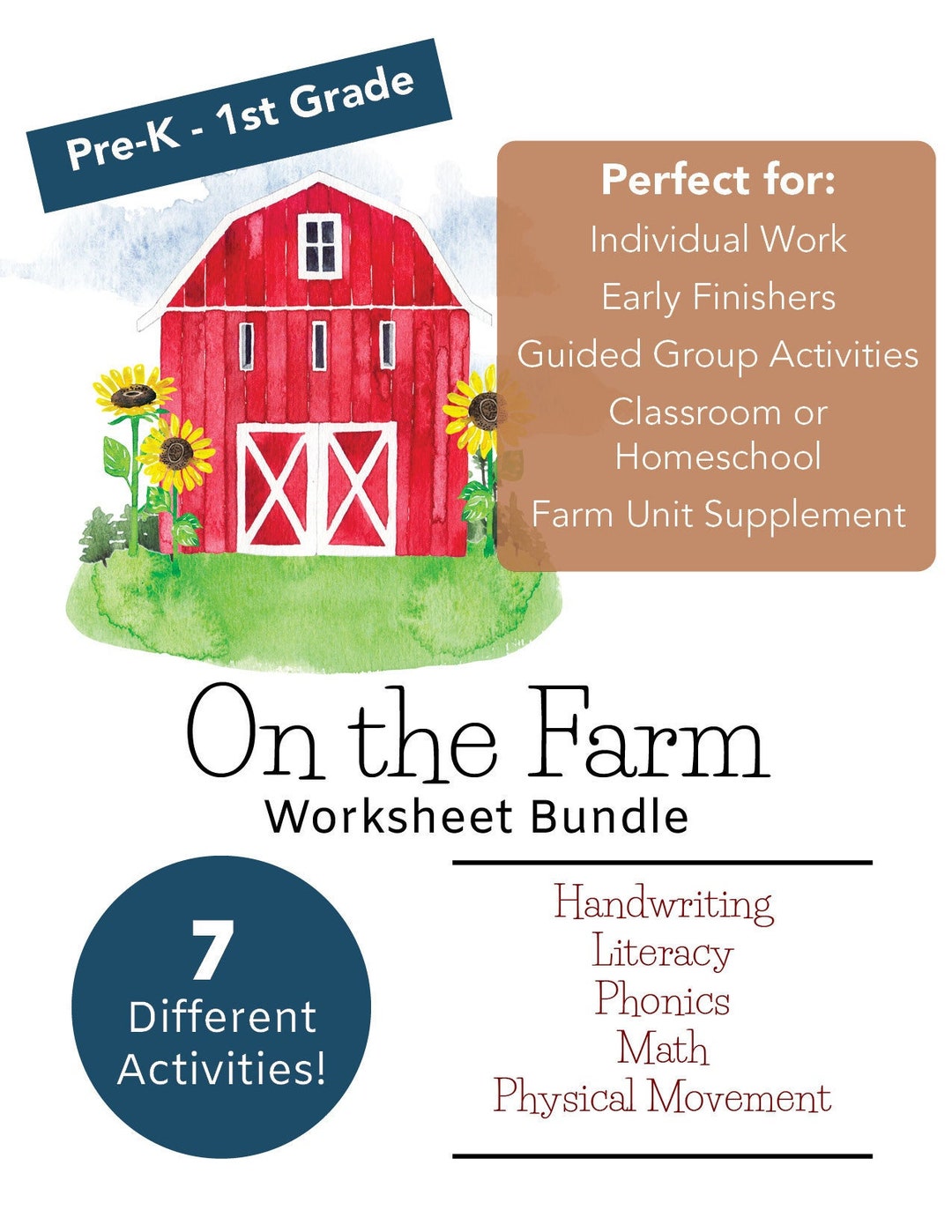 On the Farm - Printable Bundle - Etsy