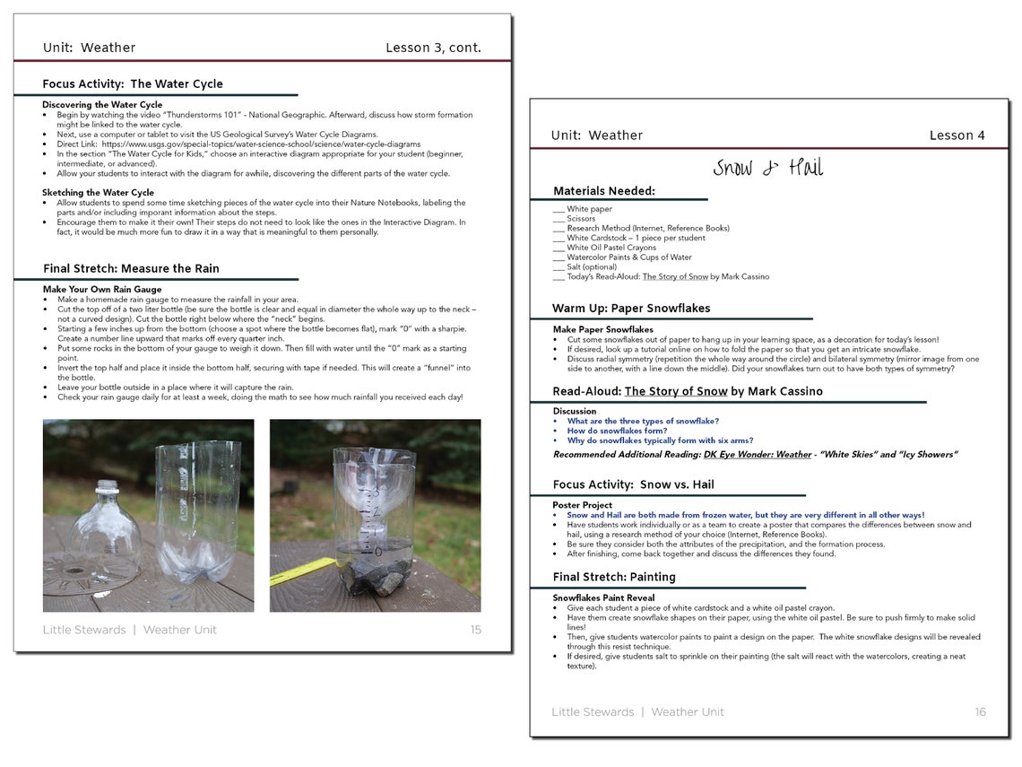 Weather - Elementary Science Unit - Etsy