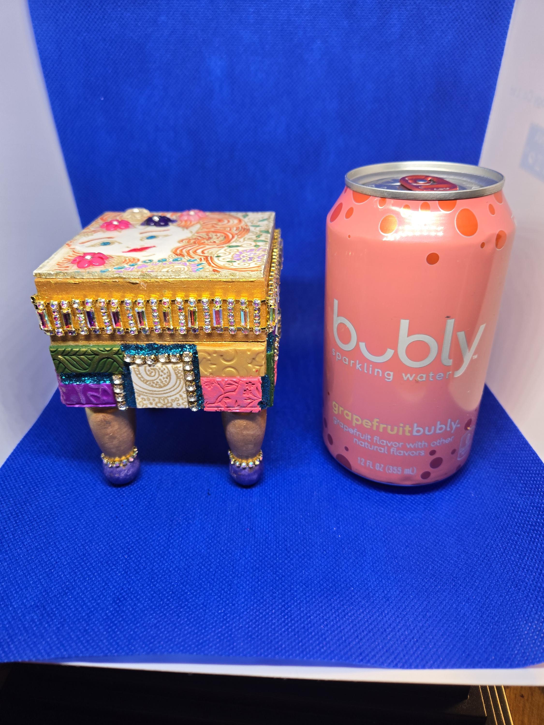 Fairy/ Elf / Sprite Trinket Box. Mixed Media Polymer Clay Mosaic Tiles ...