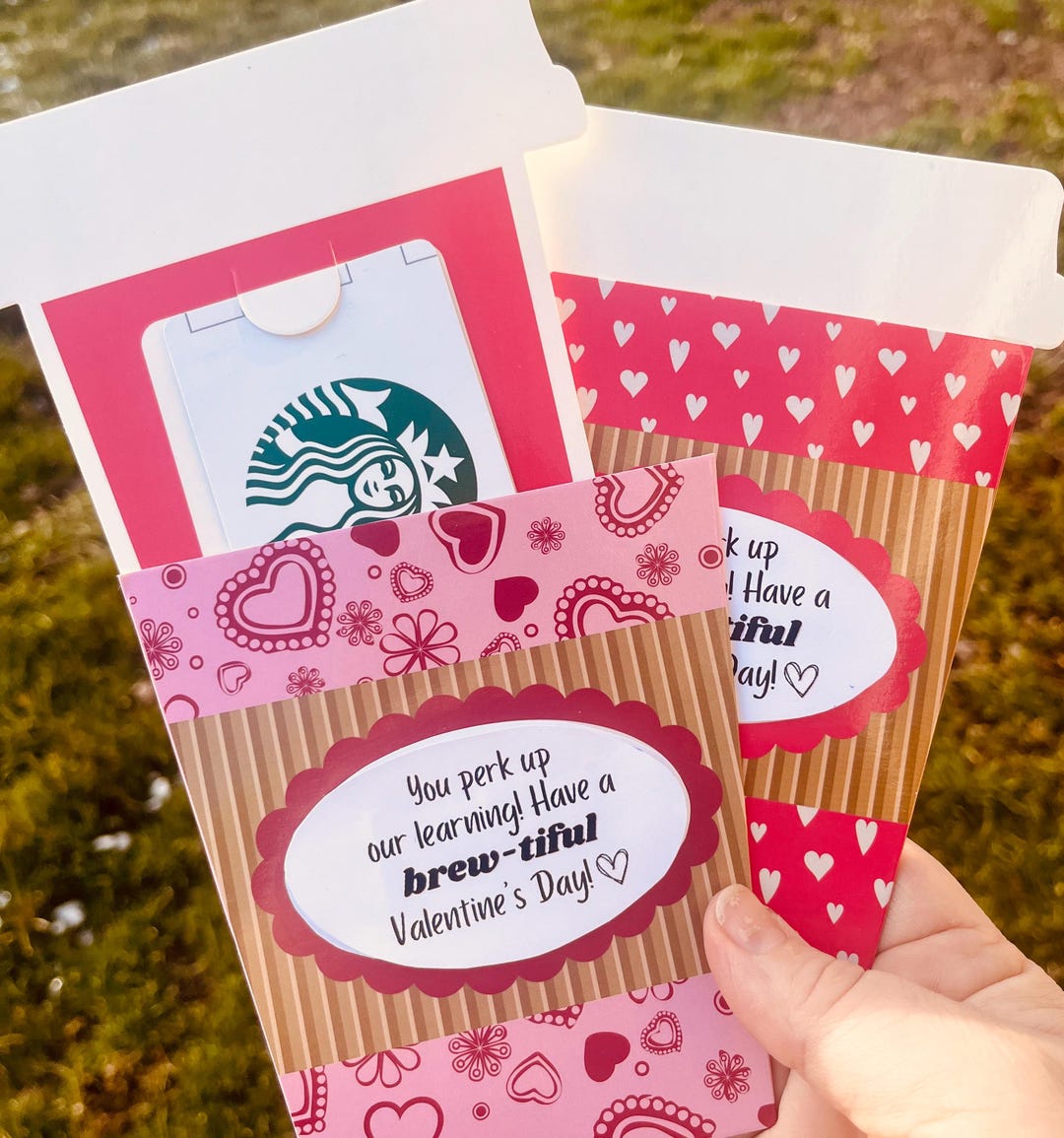 Teacher Valentines Day Gift Card Holder Coffee Cup Gift Card Holder for ...