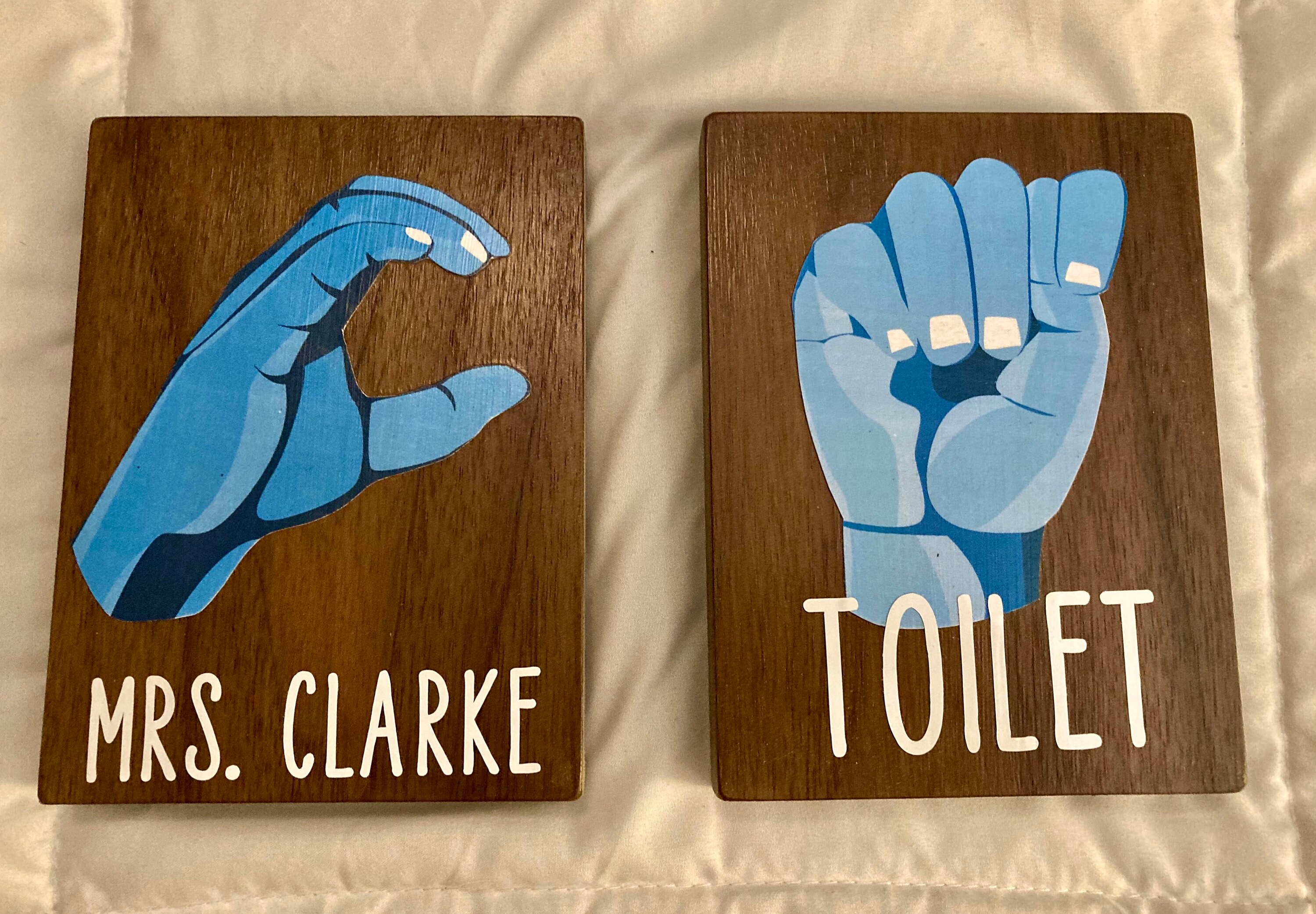 ASL Sign Language Name Signs Custom made wall decor | Etsy