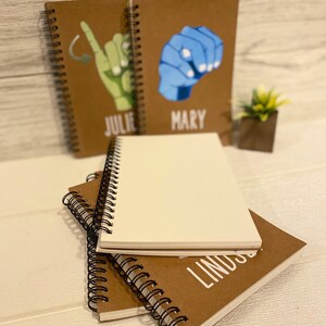 Sign Language Notebook ASL Custom Notebook - Etsy