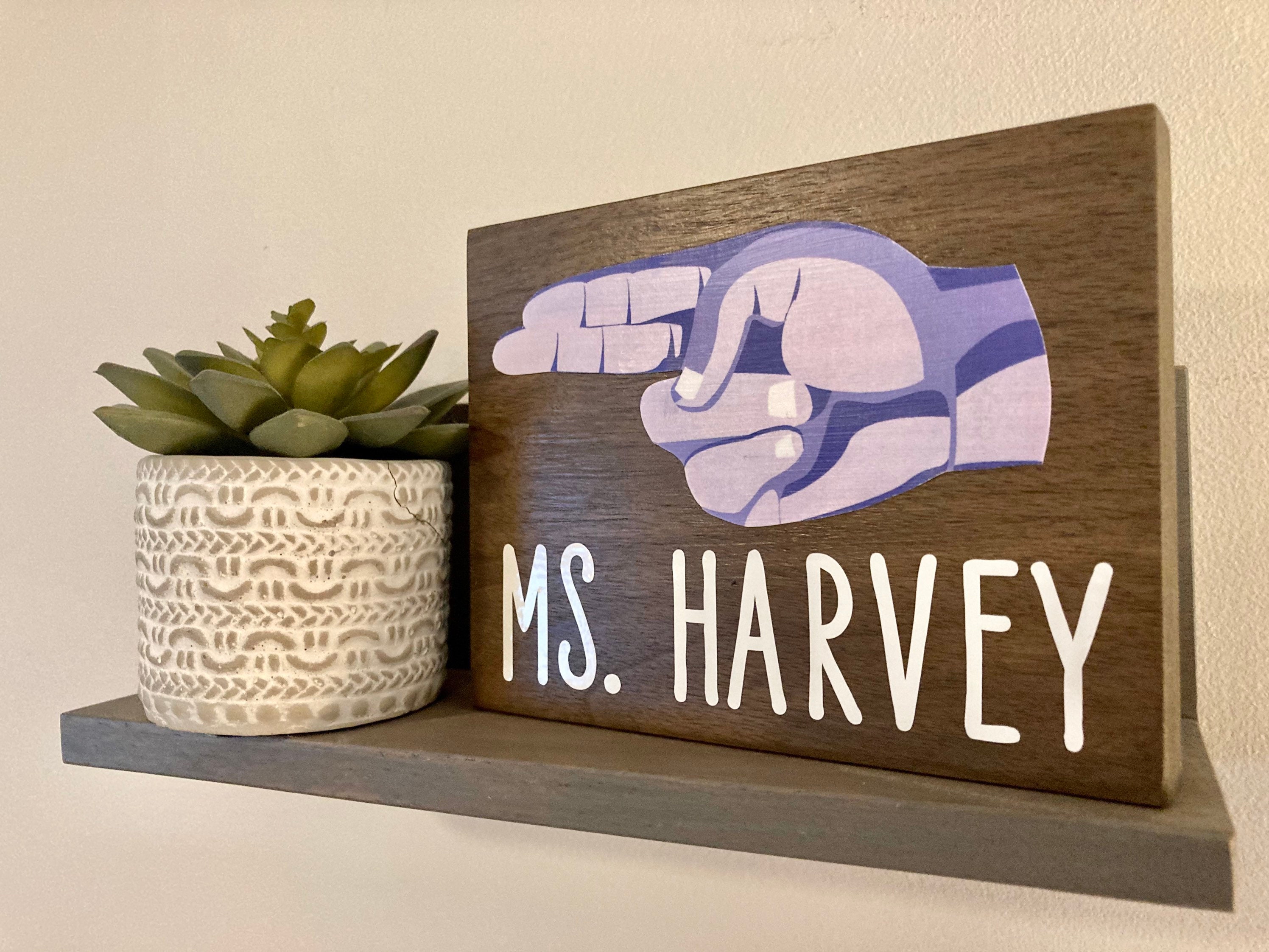 Teacher Appreciation Gift ASL Sign Language Name Signs Custom - Etsy