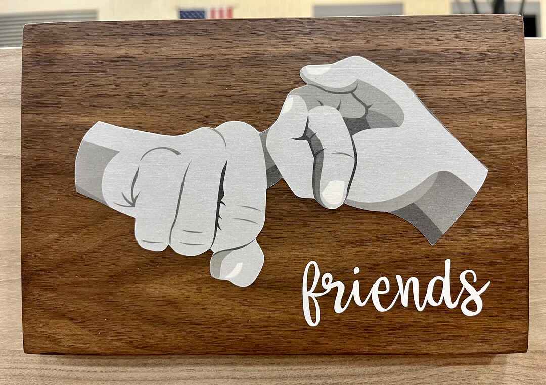 ASL FRIENDS Sign Wooden Handmade Sign Language - Etsy