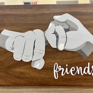 ASL FRIENDS Sign Wooden Handmade Sign Language - Etsy