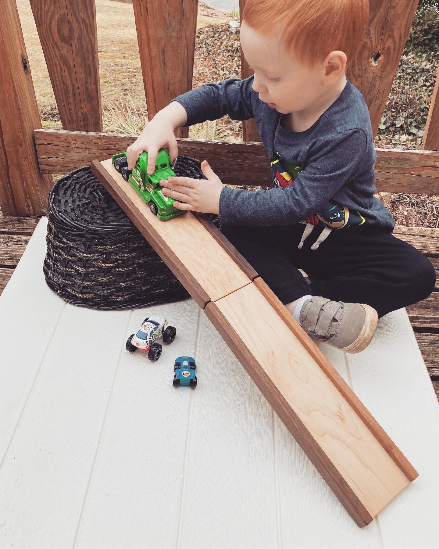 Handmade Wooden Ramp Foldable Kids Ramp Play 26inch Wooden | Etsy
