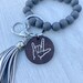ASL Wooden Bead Wristlets Handmade Keychains Sign Language - Etsy