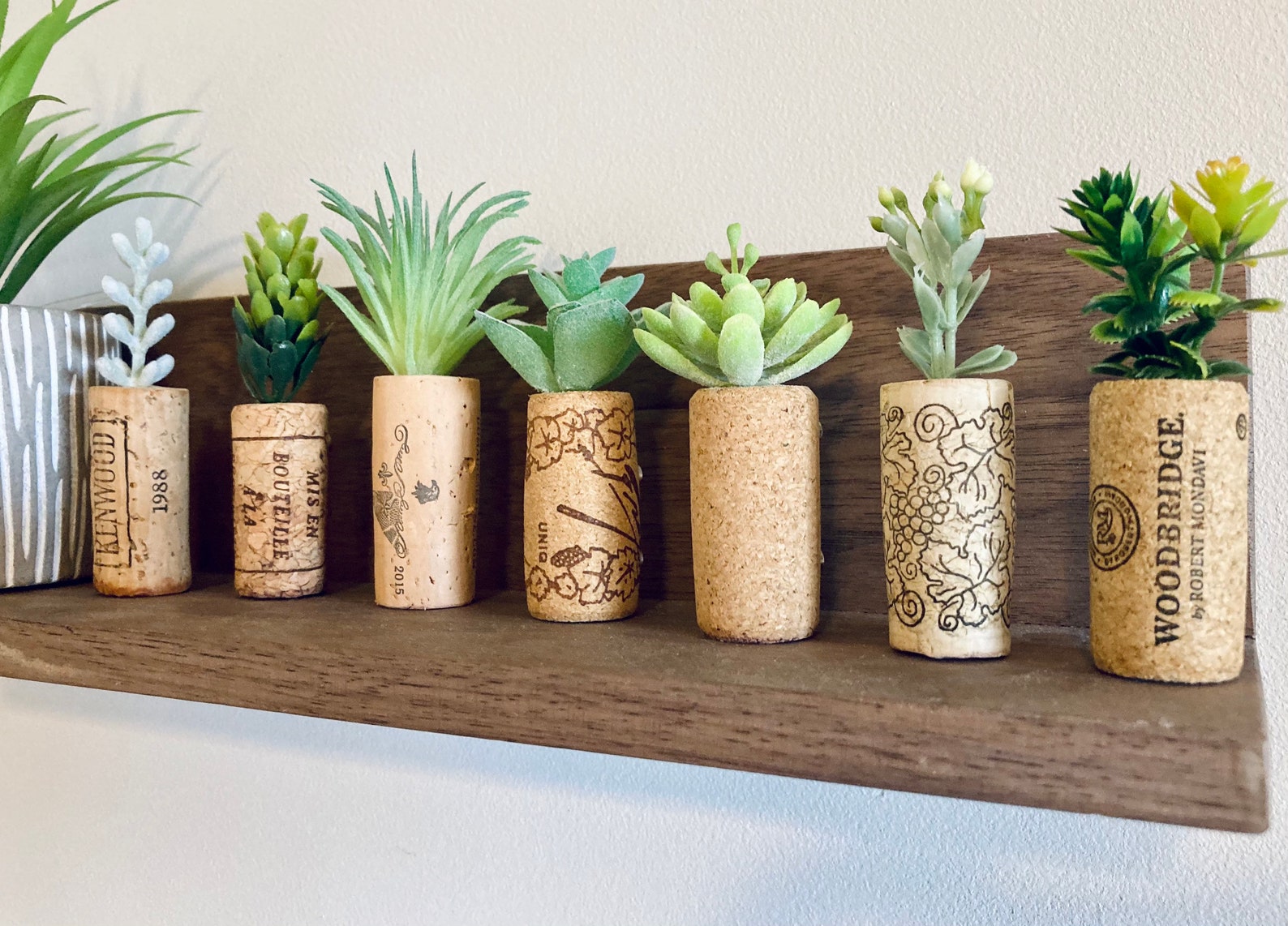 4 Magnet Artificial Succulent set of 4 Corks - Etsy