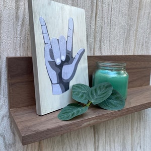 Handmade Wooden ASL Sign Language Decor i Love You Wall Decor Sign - Etsy